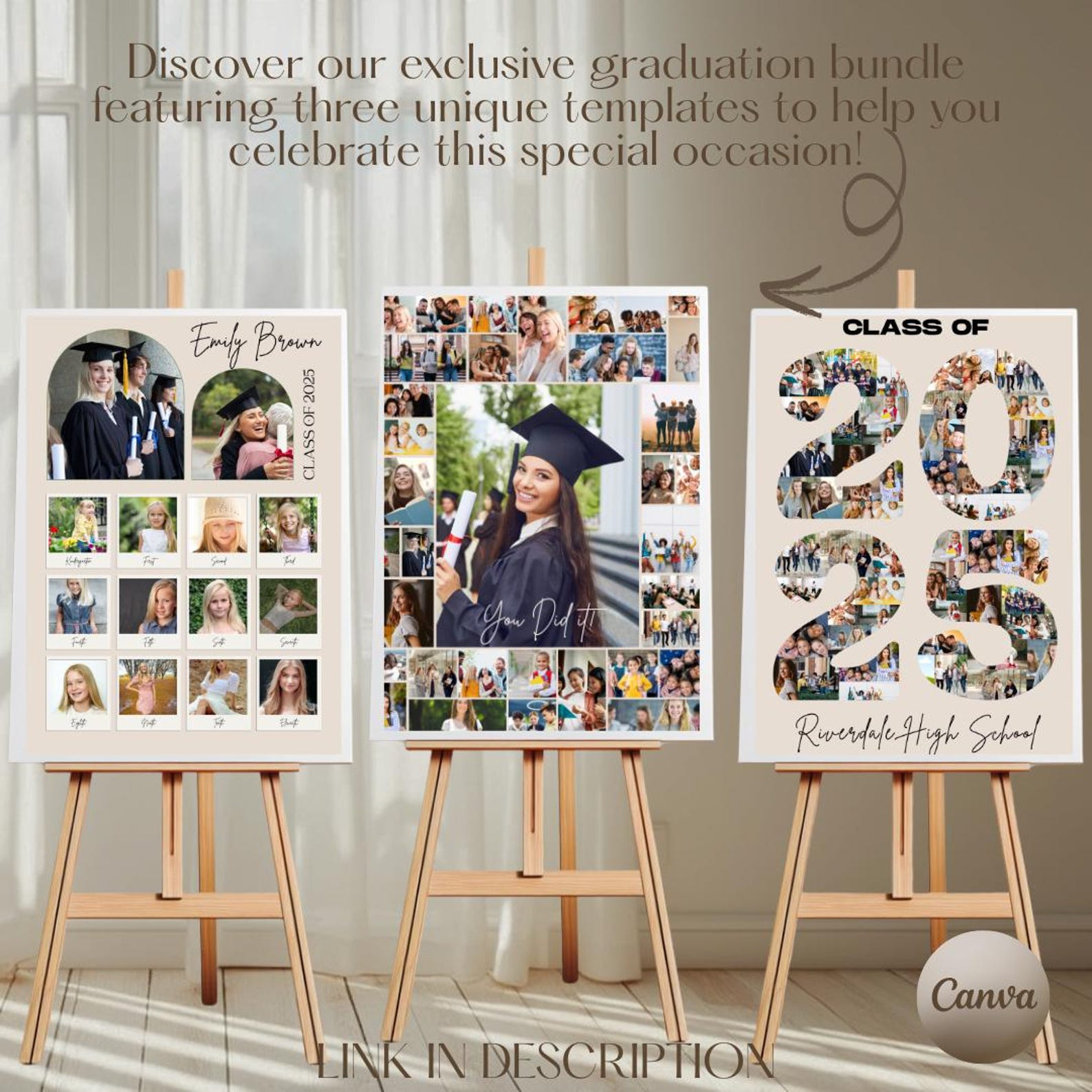 Graduation Party Photo Collage, | Graduation Photo Board | Graduation ...