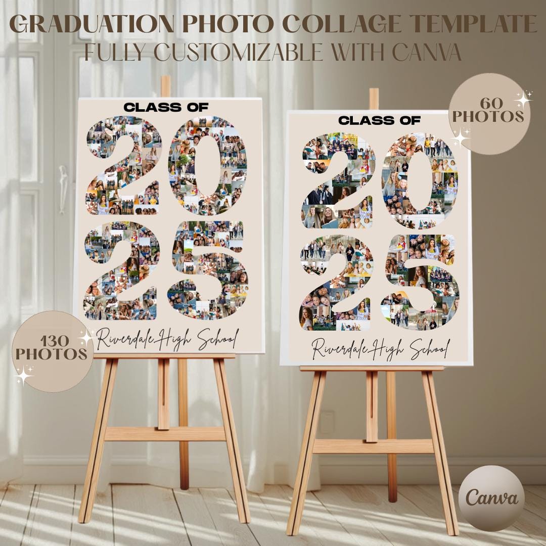 Graduation Party Photo Collage | Graduation Photo Board | Graduation ...