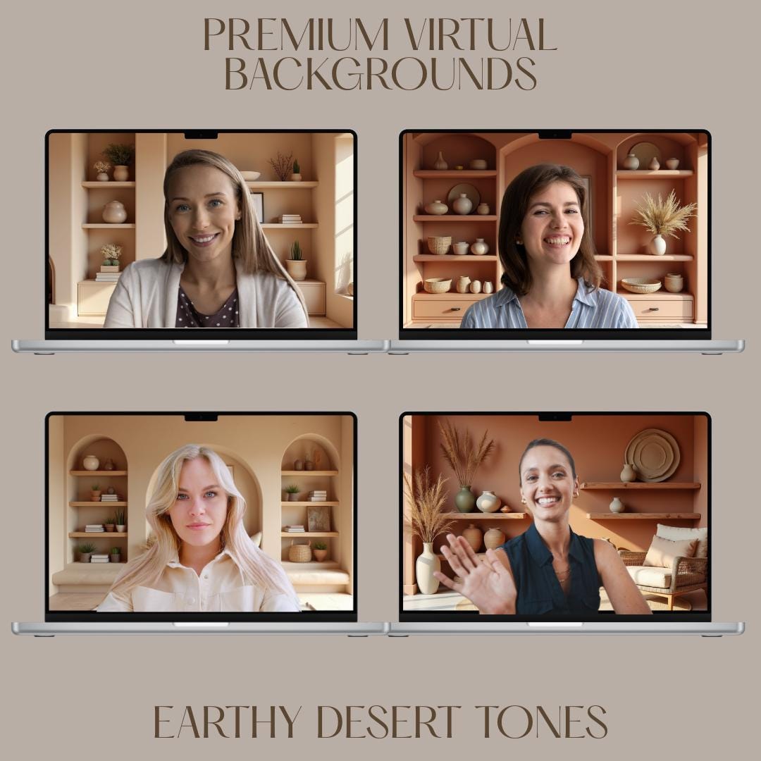Zoom Background Home Office | Background | Earthy Desert Tones ...