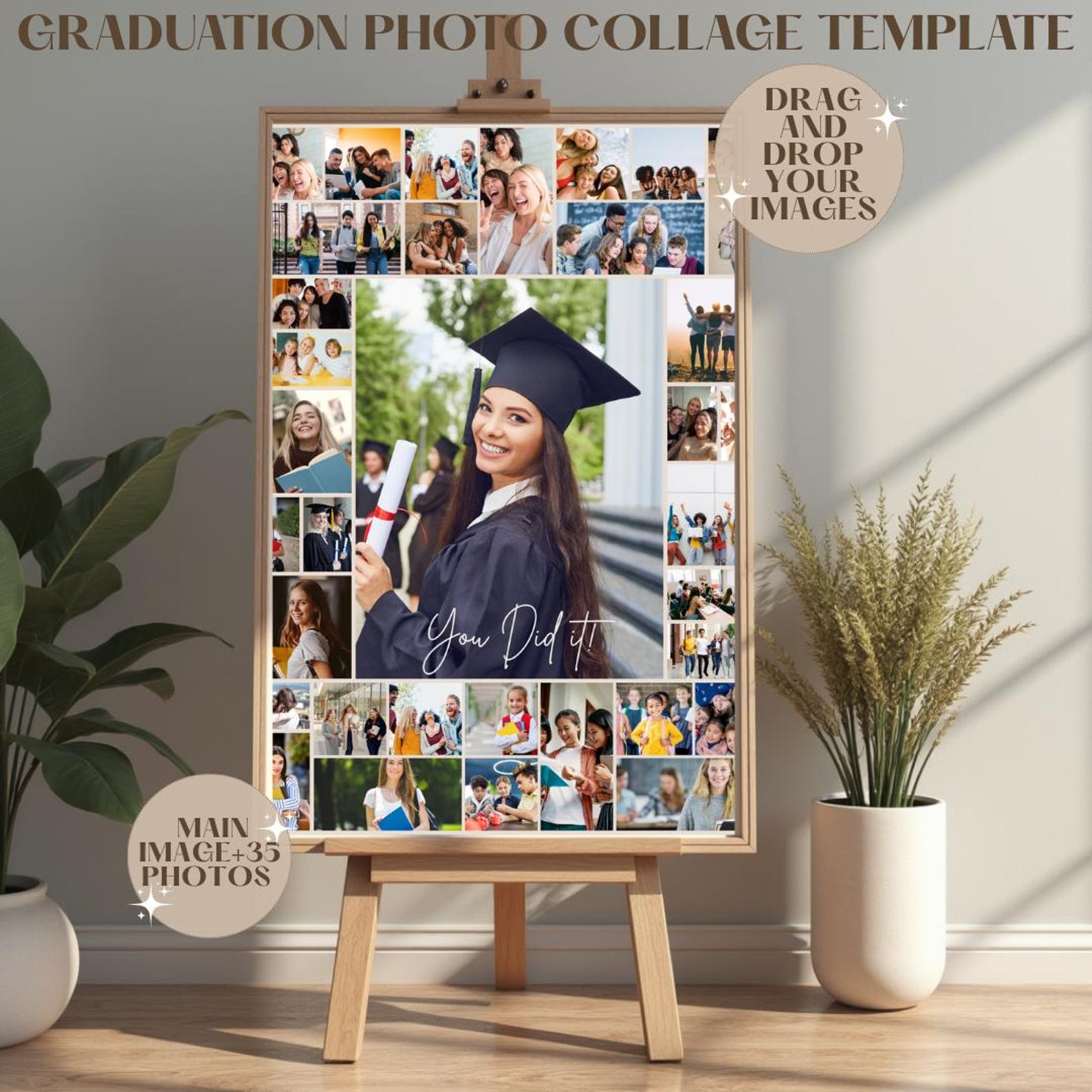 Graduation Party Photo Collage | Graduation Welcome Sign | Graduation ...