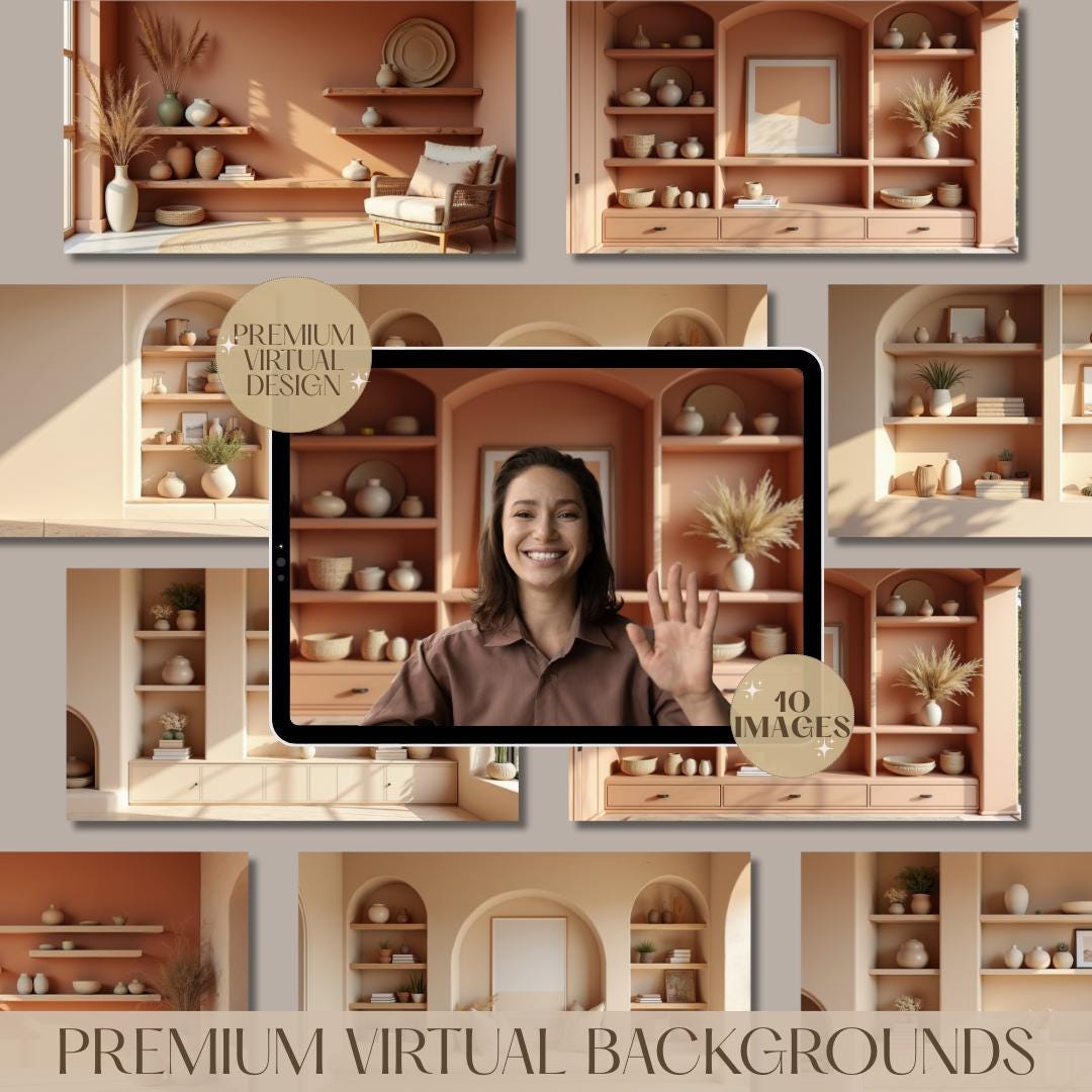 Zoom Background Home Office | Background | Earthy Desert Tones ...