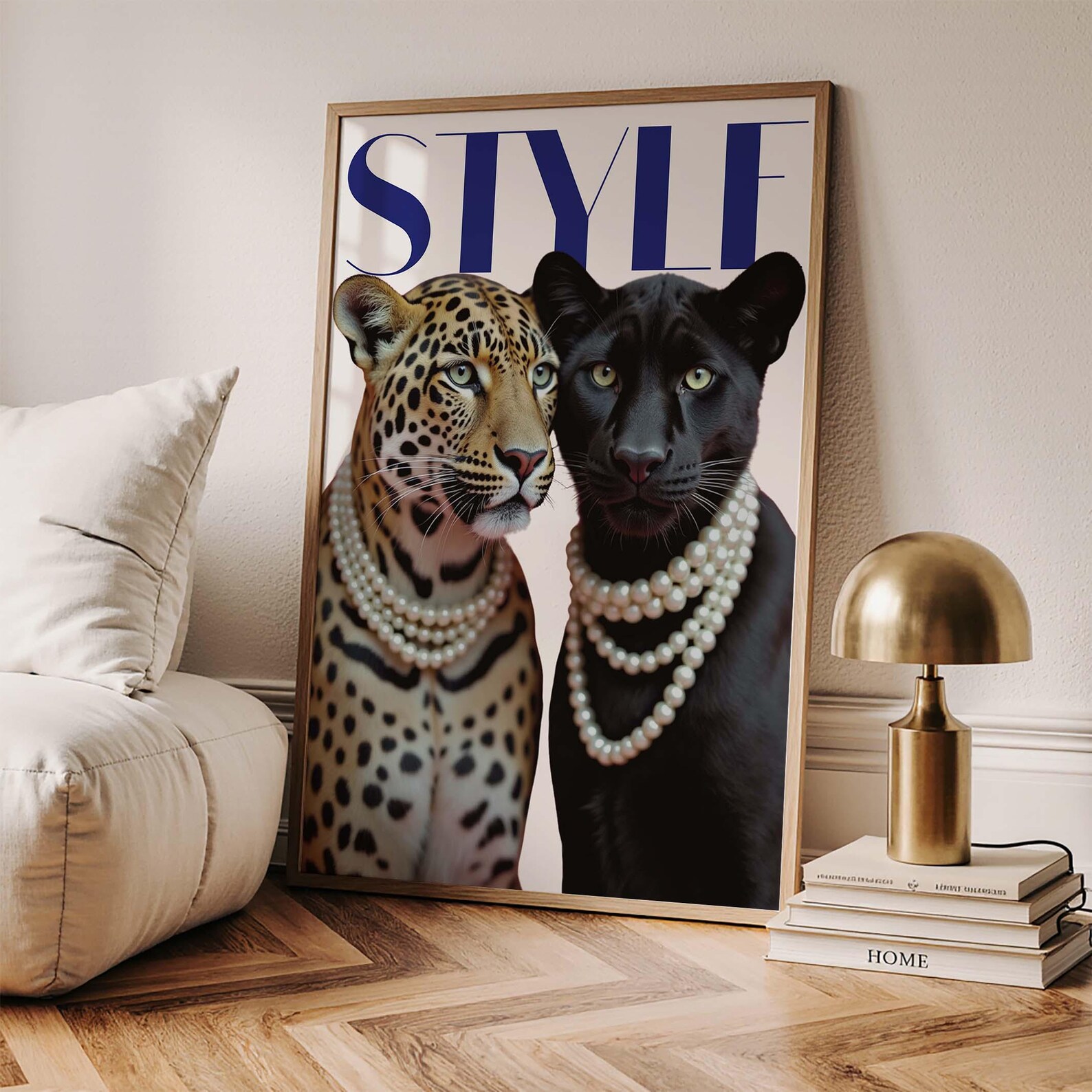 Cheetah Wall Art Set of 12 Blue Leopard Print Cute Girly Posters for ...