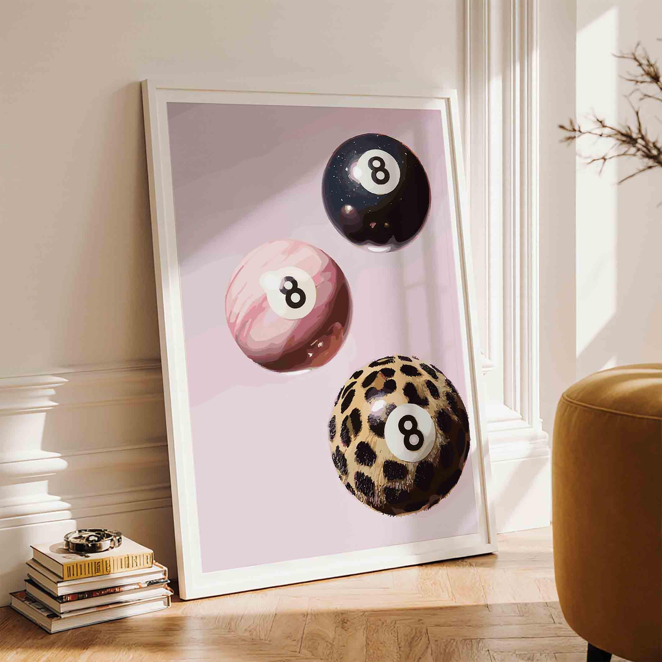 Cheetah Wall Art Set of 12 Pastel Pink Leopard Print Cute Girly Posters ...