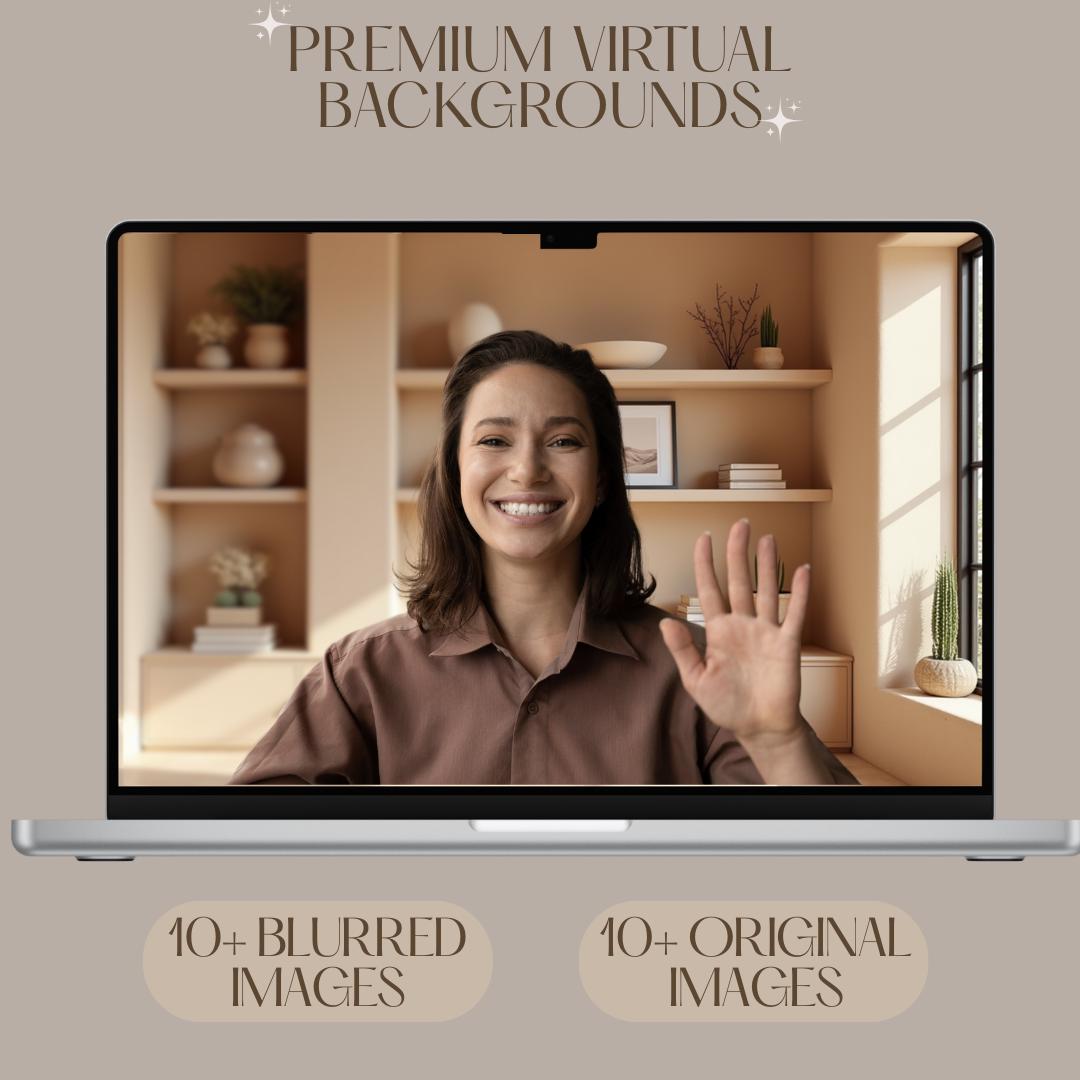 Zoom Background Home Office | Background | Earthy Desert Tones ...