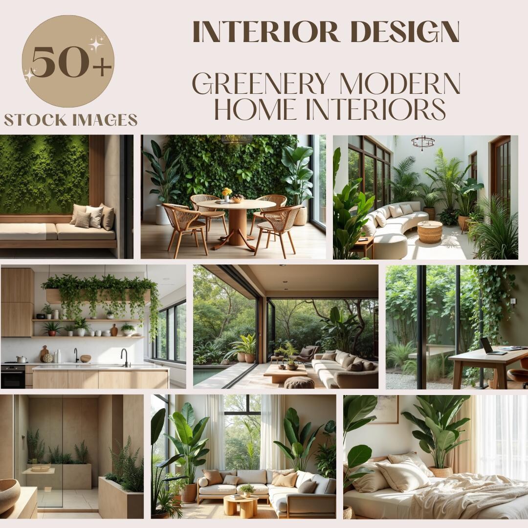 Greenery Home Interior Stock Photos | Interior Design Images Bundle ...