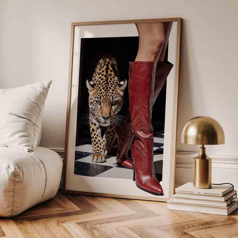 Cheetah Print Boots - Etsy