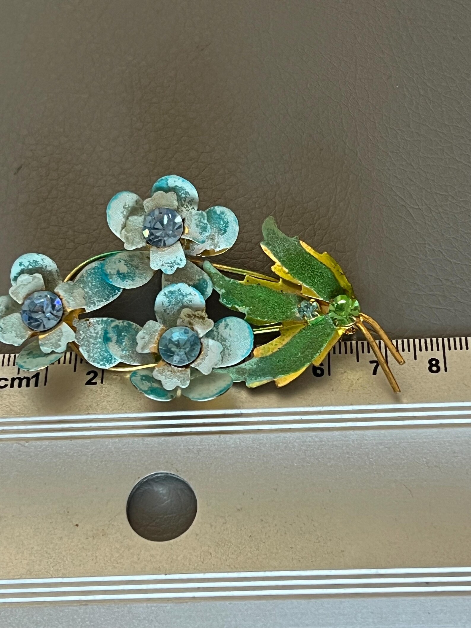 Vintage Bouquet Brooch "forget-me-nots" in Blue Shades - Etsy