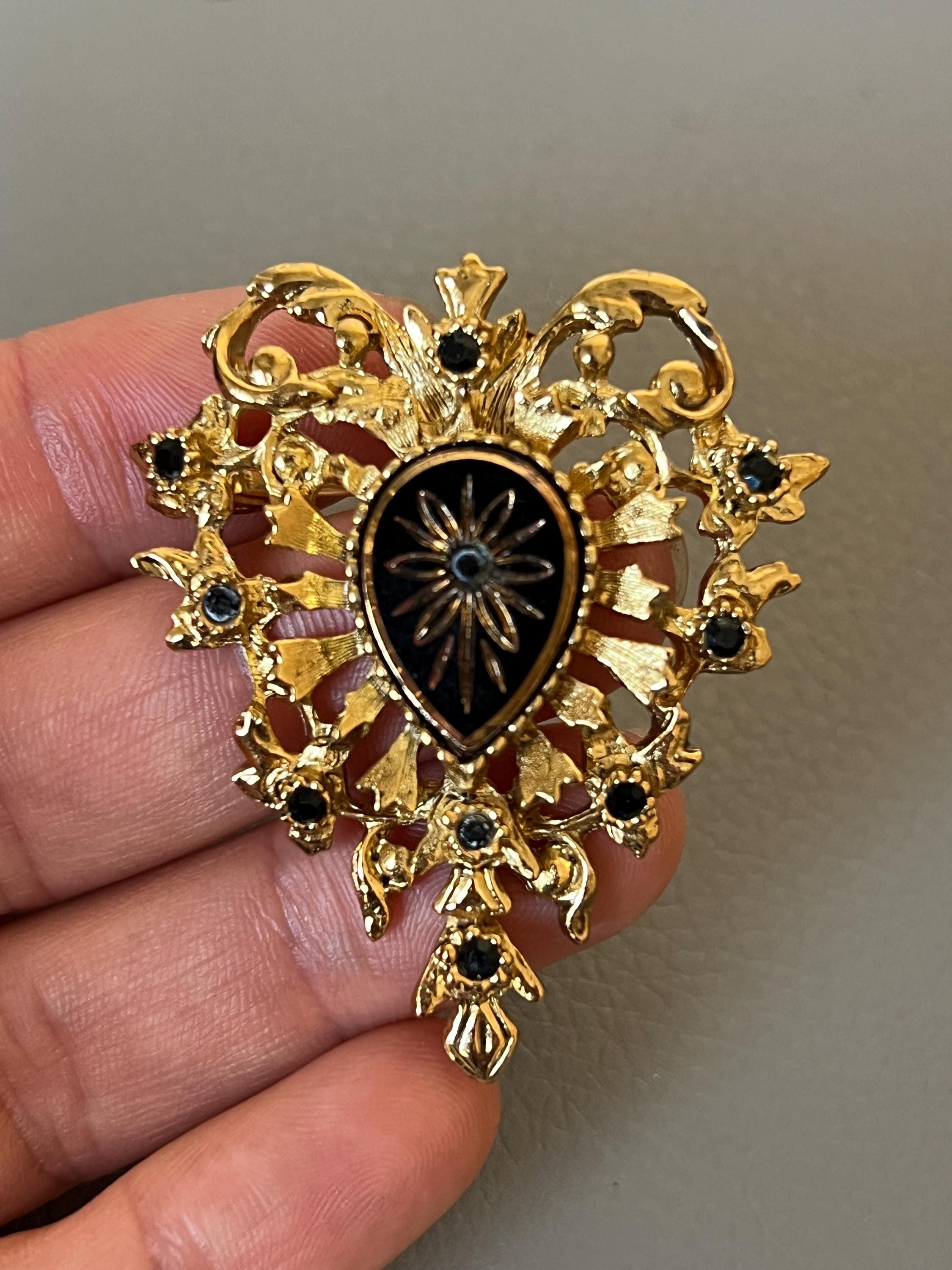 Vintage Sphinx Numbered Victorian Revival Gold Tone Brooch/pin - Etsy