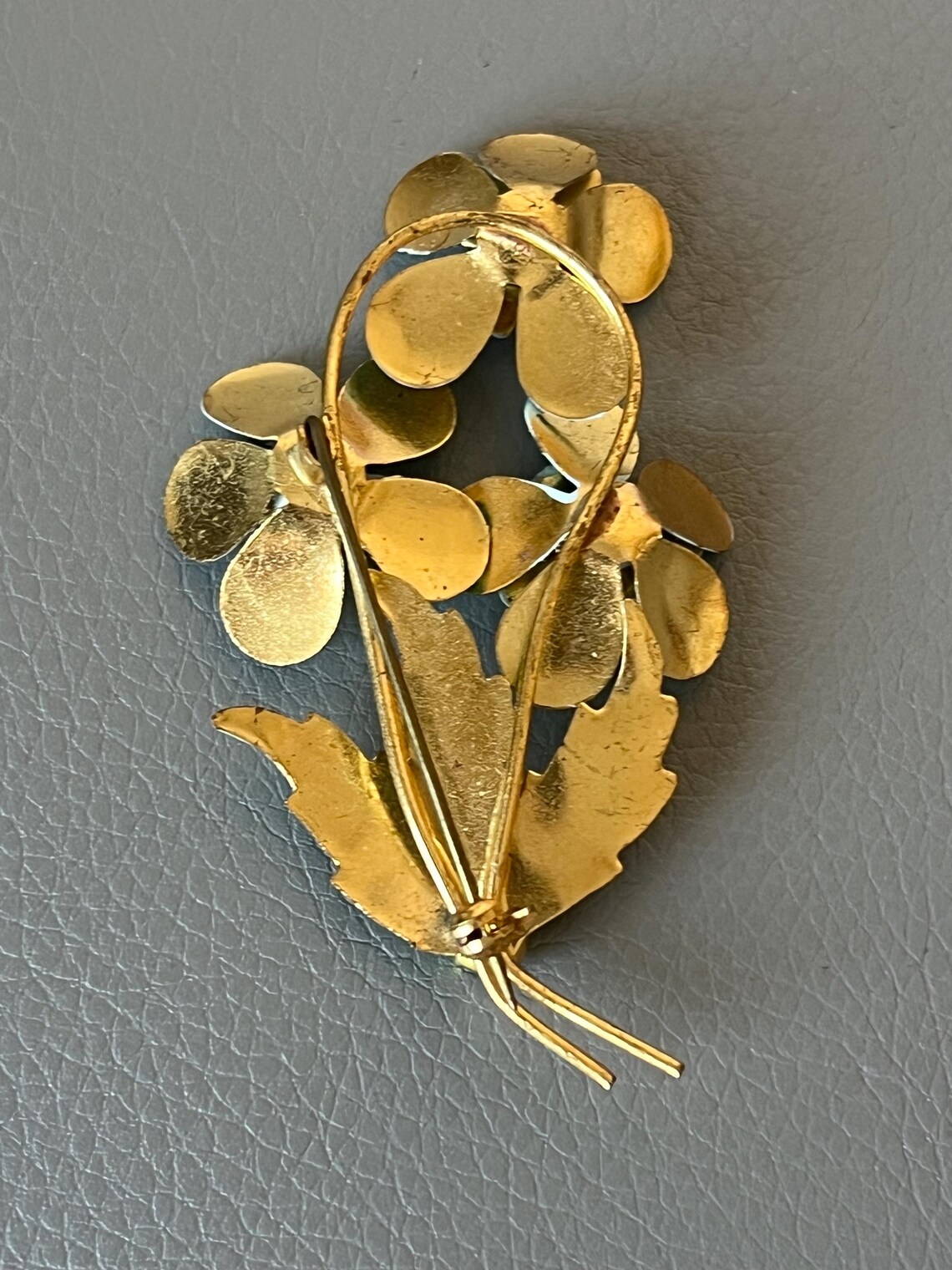 Vintage Bouquet Brooch "forget-me-nots" in Blue Shades - Etsy