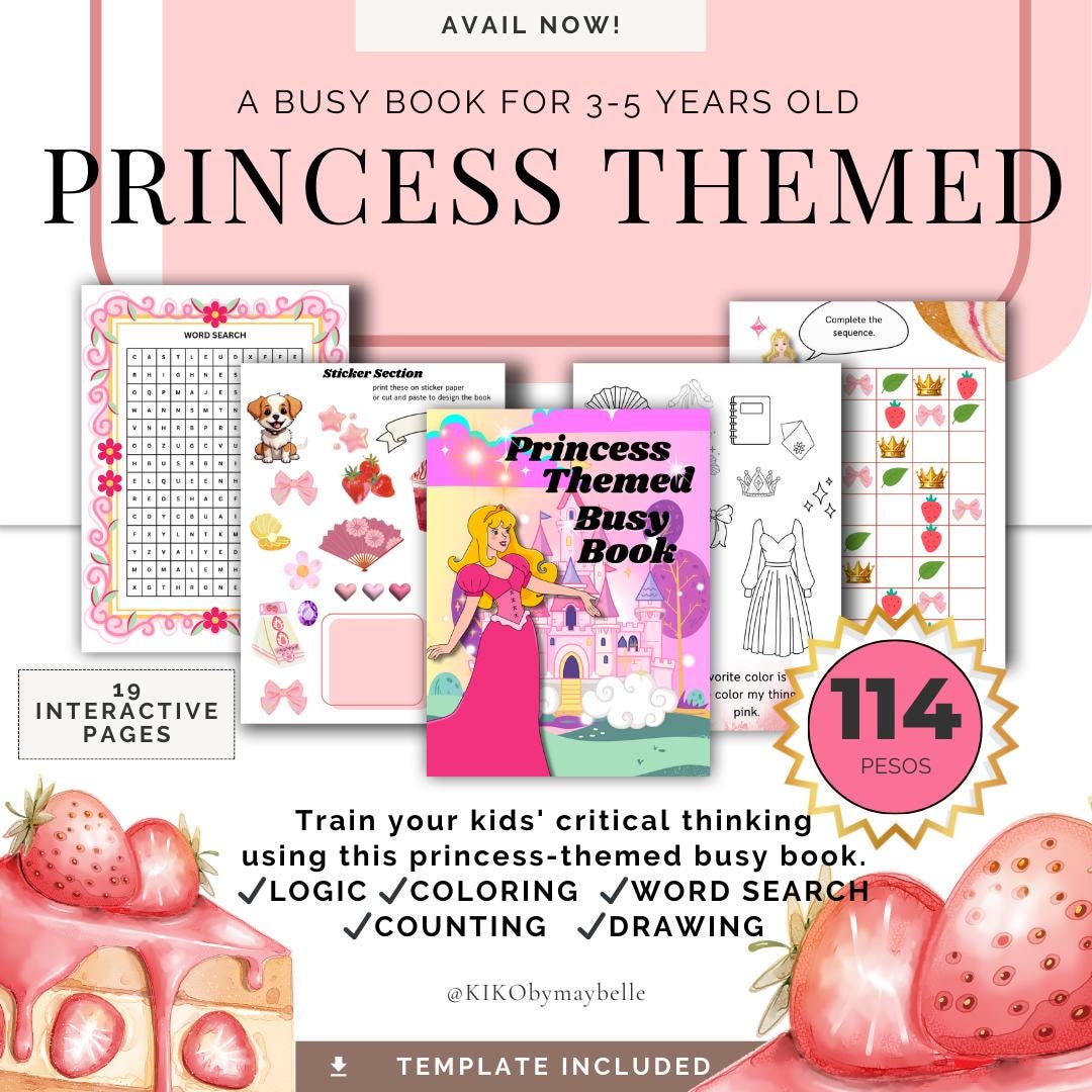 PRINCESS THEMED Busy Book for Toddlers - Etsy