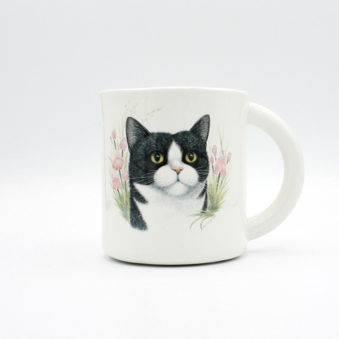 Tuxedo Cat Elegance Mug | Coffee Mug Tea Cup | Pet Portrait | in Stock ...