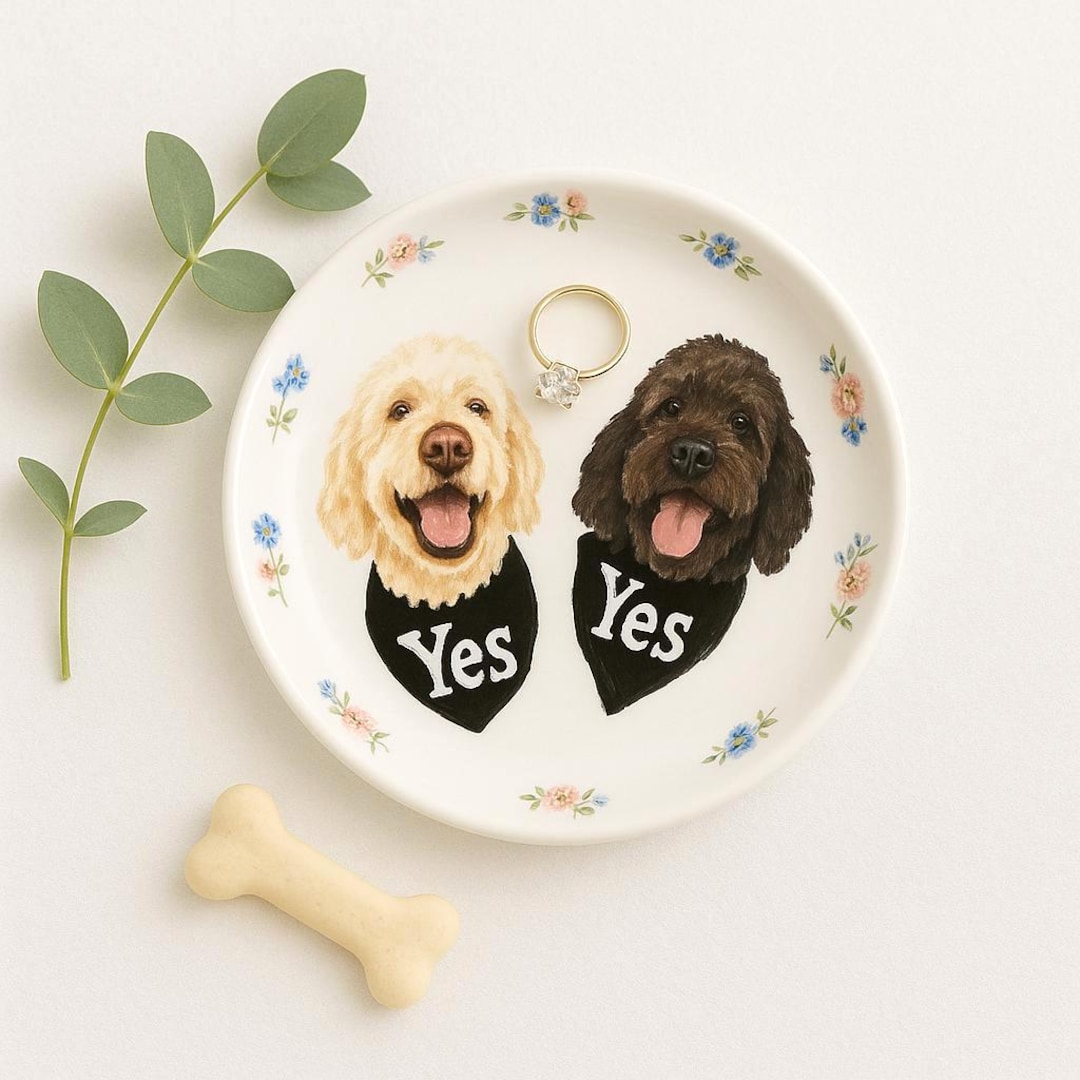 Custom Pet Ring Dish | Ceramic Jewelry Trinket Dish | Anniversary ...