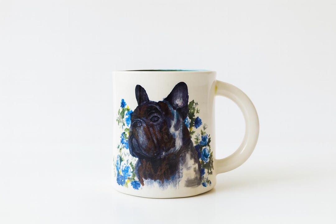 Frenchie Mug | French Bulldog Mug | Handmade Ceramic Pet Mug | Dog ...