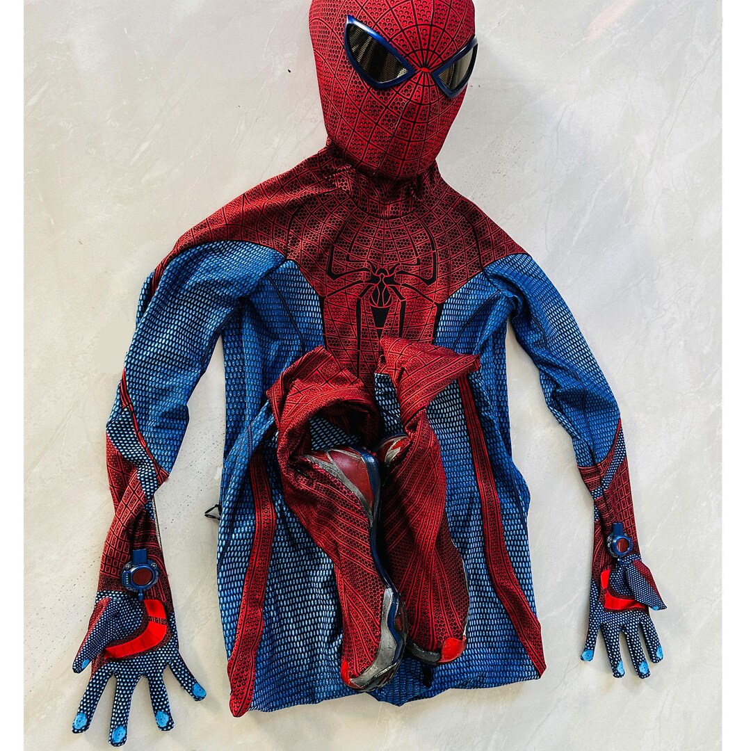 Custom Amazing Spiderman 1 Suit,spiderman Cosplay Suit,with Face Shell, Magnetic Lenses,wearable ...