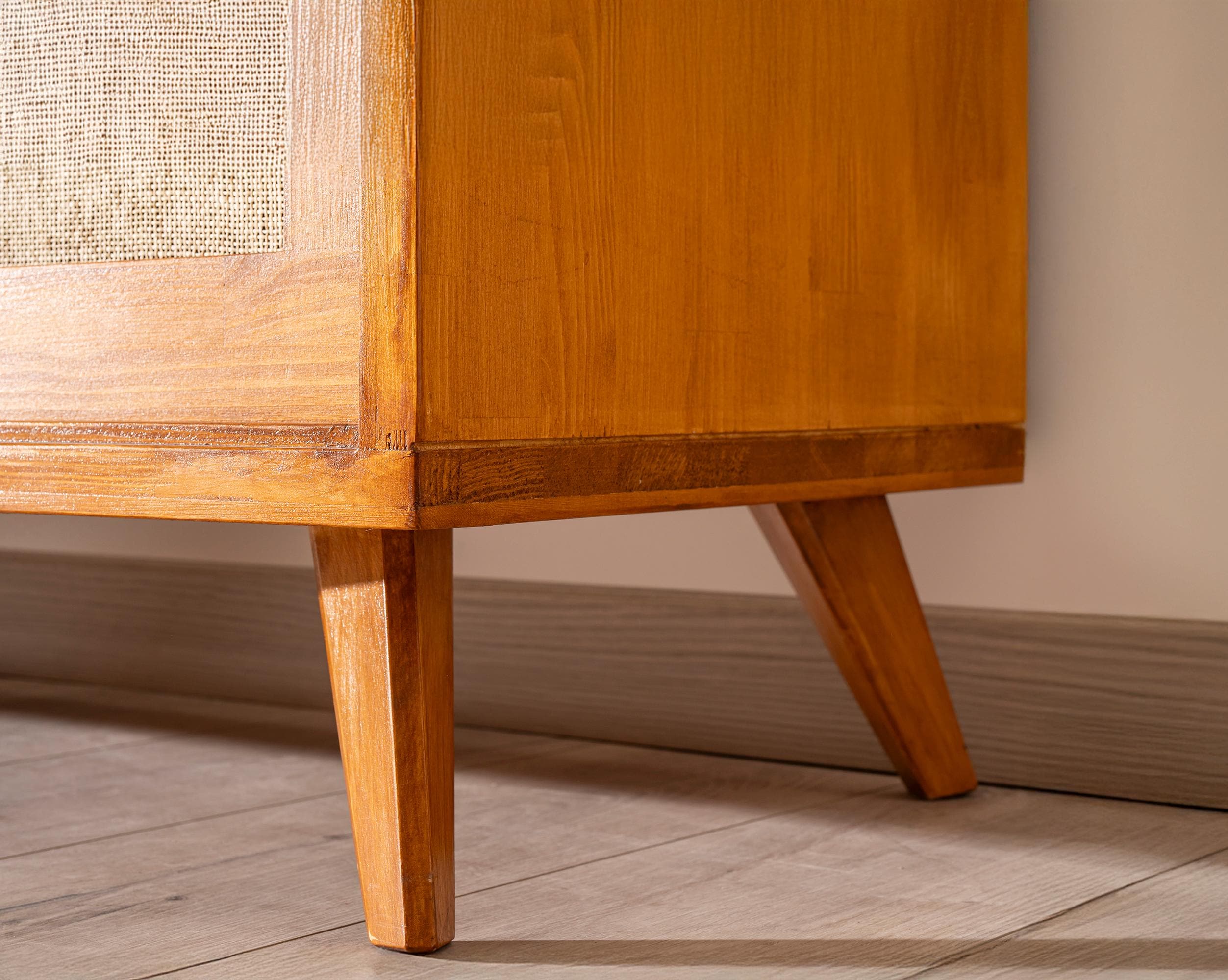 Mid Century Modern Angled Furniture Leg Set, Solid Hardwood ...