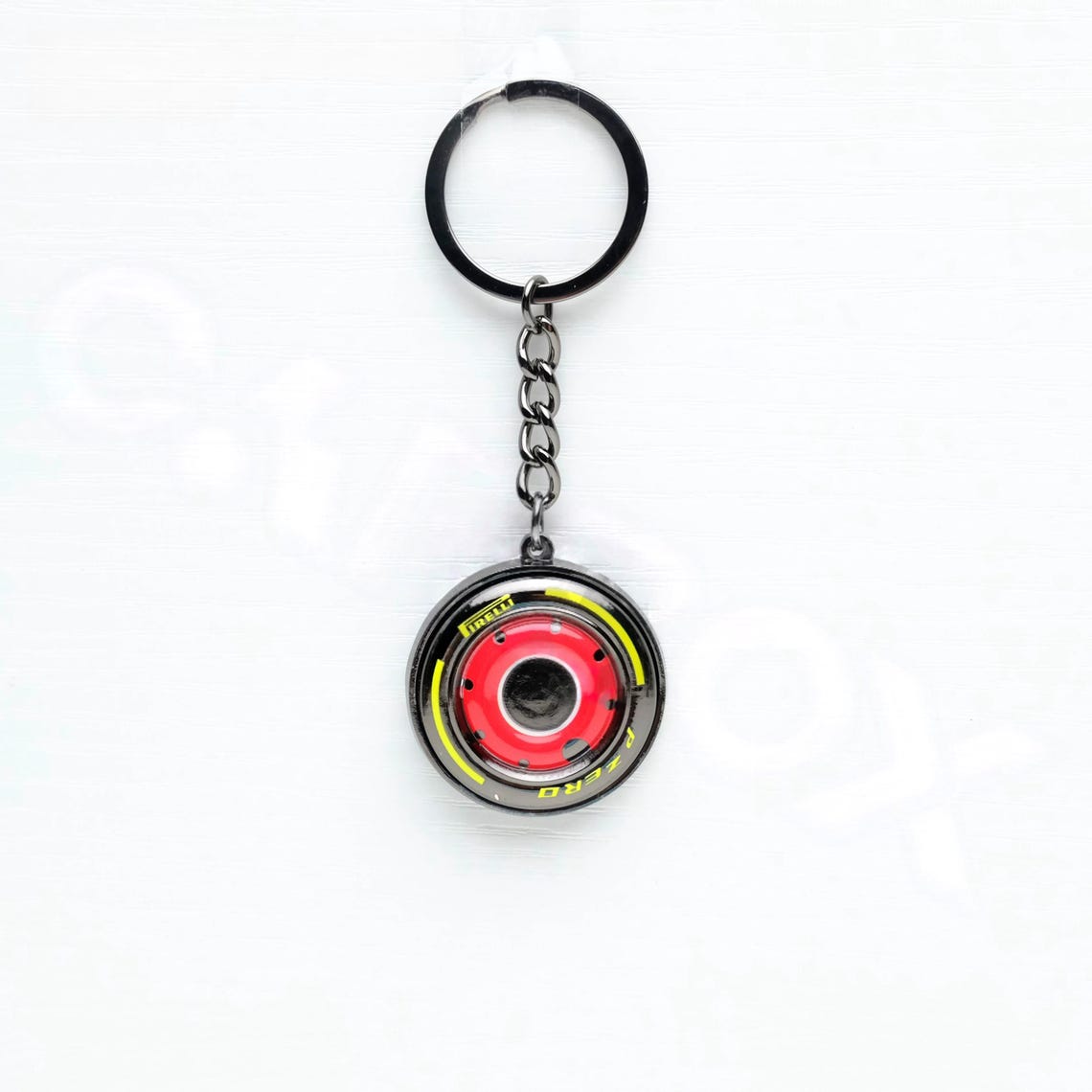 F1 Racing Car Tire Keychain - Rotating Wheel Version - Etsy