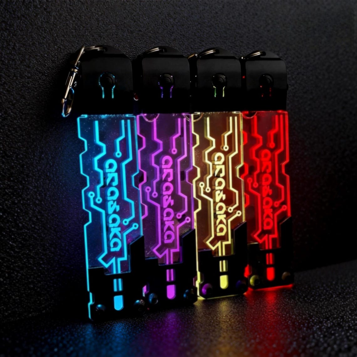 Llavero iluminado con chip de alma RELIC de Arasaka de Cyberpunk 2077 ...