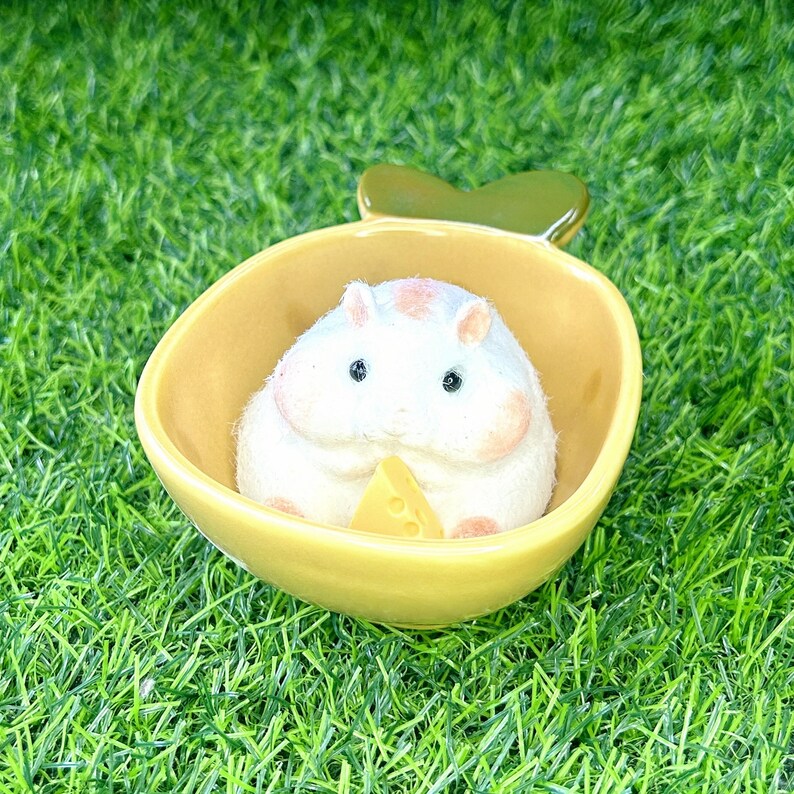 Handmade Ceramic Hamster Food Bowl: Potato & Pumpkin Design - Etsy