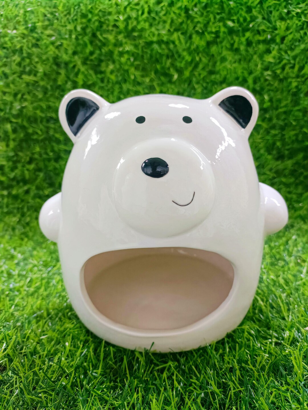 Ceramics Polar Bear Style Hamster Hideaway: Pet House, Small Animal ...