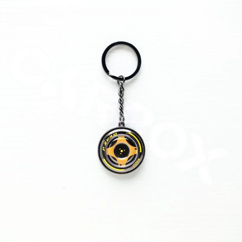 F1 Racing Car Tire Keychain - Rotating Wheel Version - Etsy