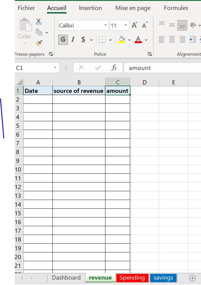 Monthly Budget Excel Template English and French - Etsy