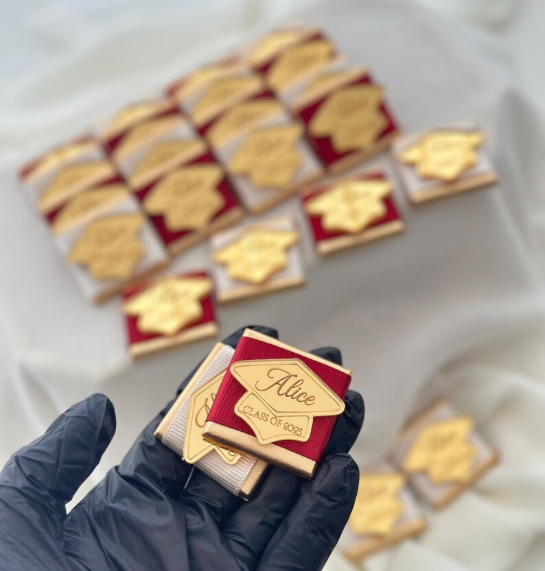 Personalized Graduation Chocolate Favors – Custom Name Chocolates Class ...