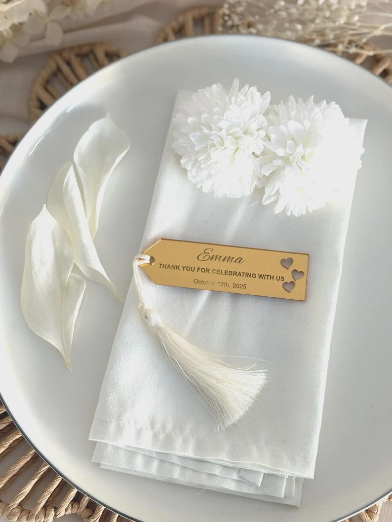 Personalized Wooden Place Cards – Wedding Name Tags, Table Seating ...