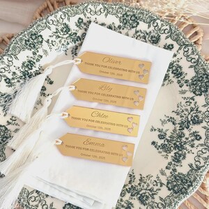 Personalized Wooden Place Cards – Wedding Name Tags, Table Seating ...