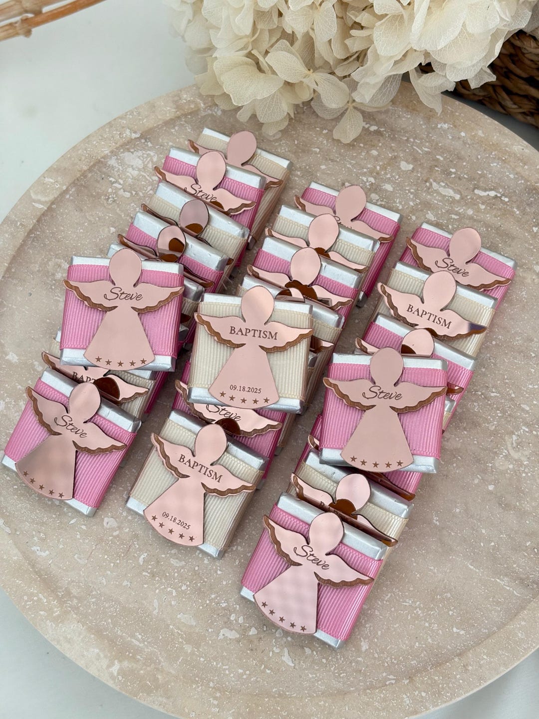 Custom Baptism Chocolate Boxes, Personalized Candy Favors for ...
