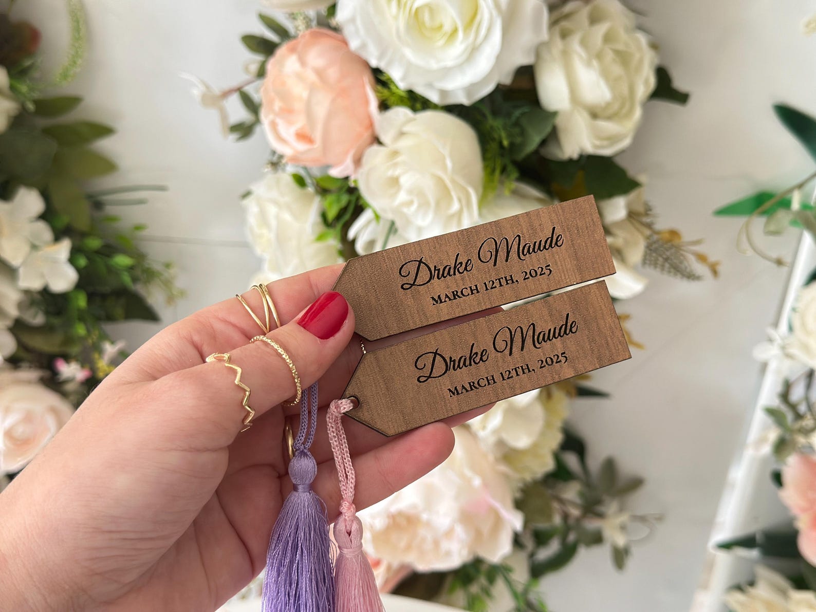 Personalized Wooden Place Cards – Wedding Name Tags, Table Seating ...