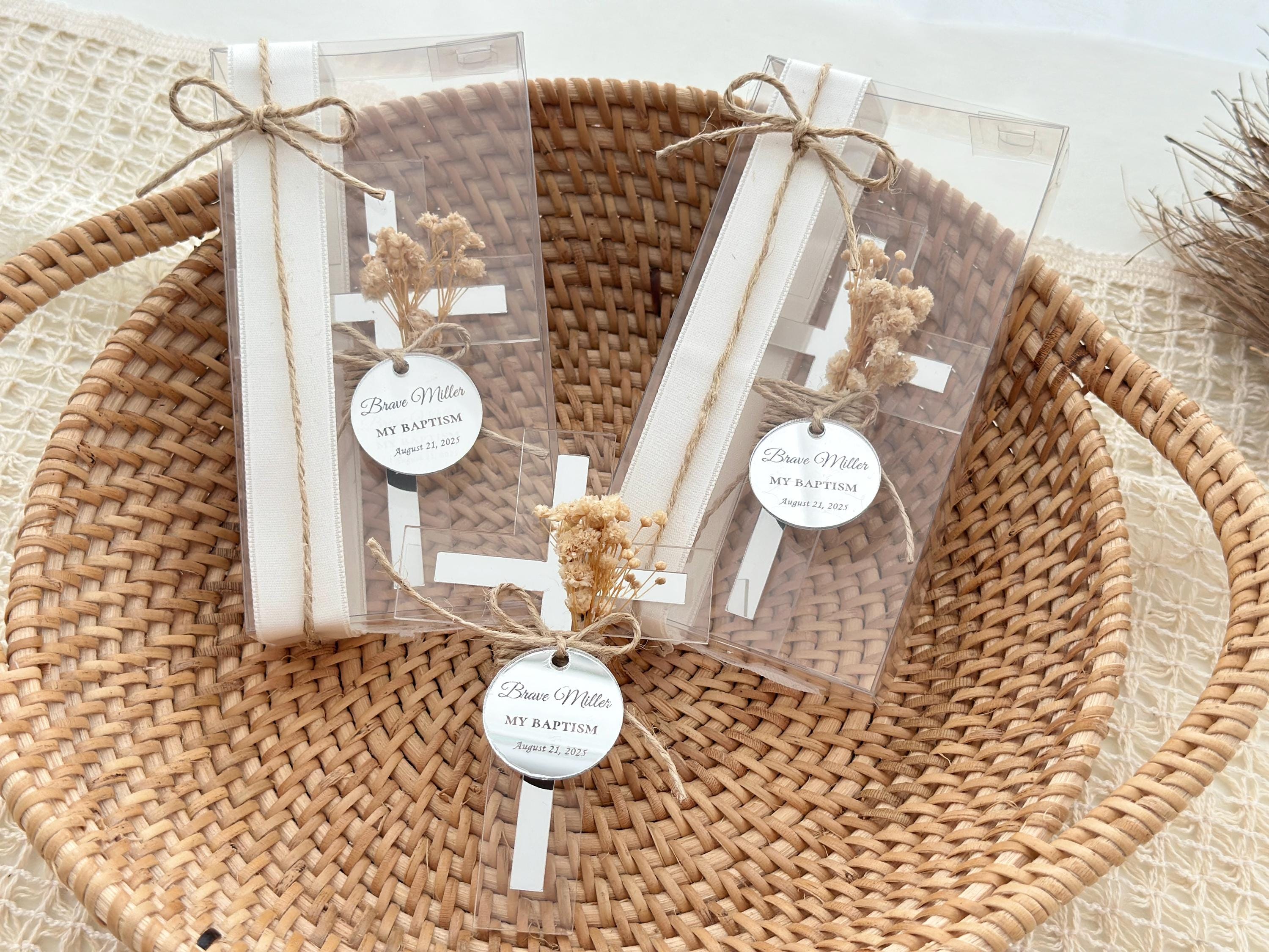 Personalized Plexiglass Cross Magnet Favors Baptism, First Communion ...