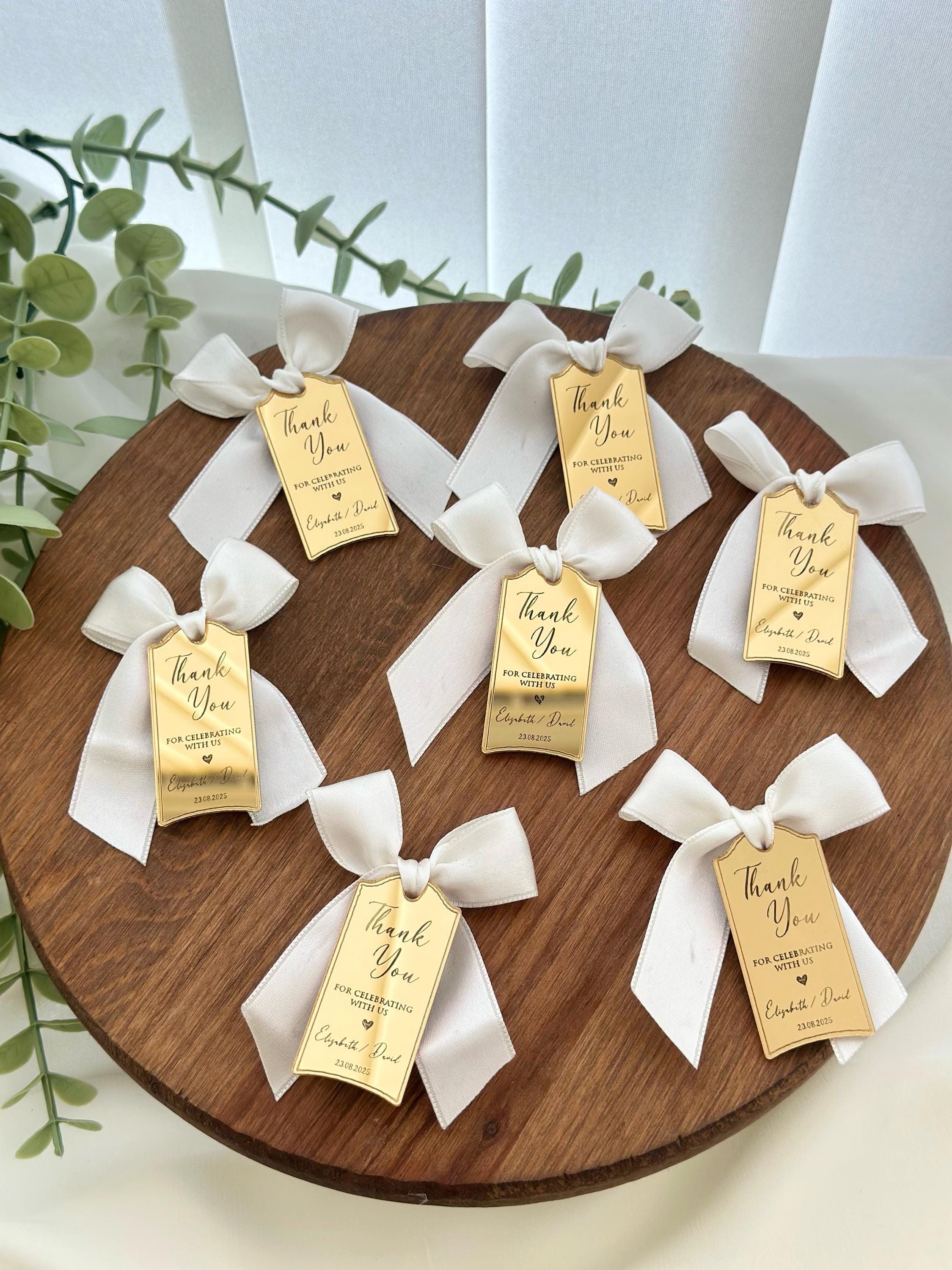 Personalized Gold Acrylic Mirror Tag, Baptism Favor, Christening, Mi ...