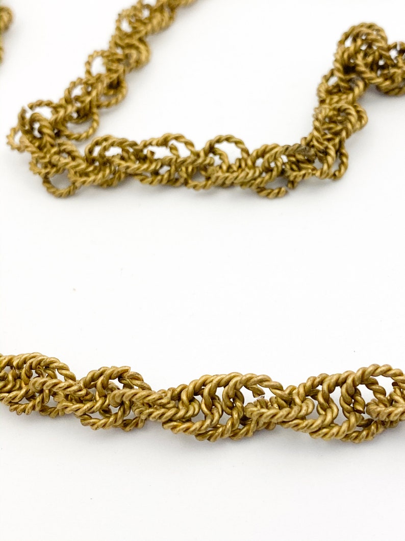 Vintage Twist Wire Chain Necklace - Chainmaille Necklace - Fancy Link ...