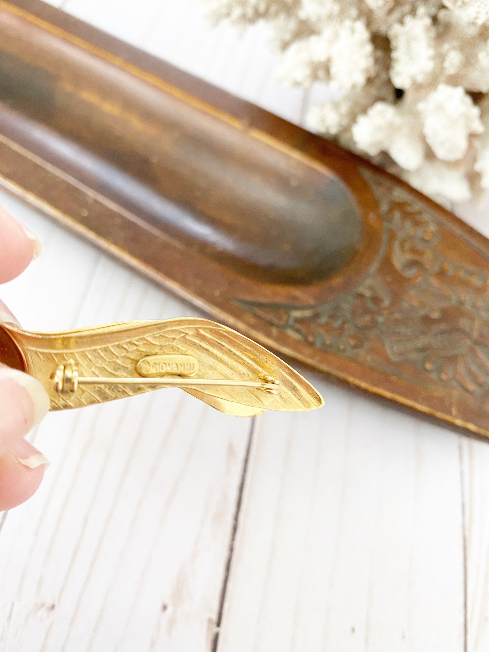 Vintage Giovanni Gold Seagull Brooch Flying Bird Pin | Etsy