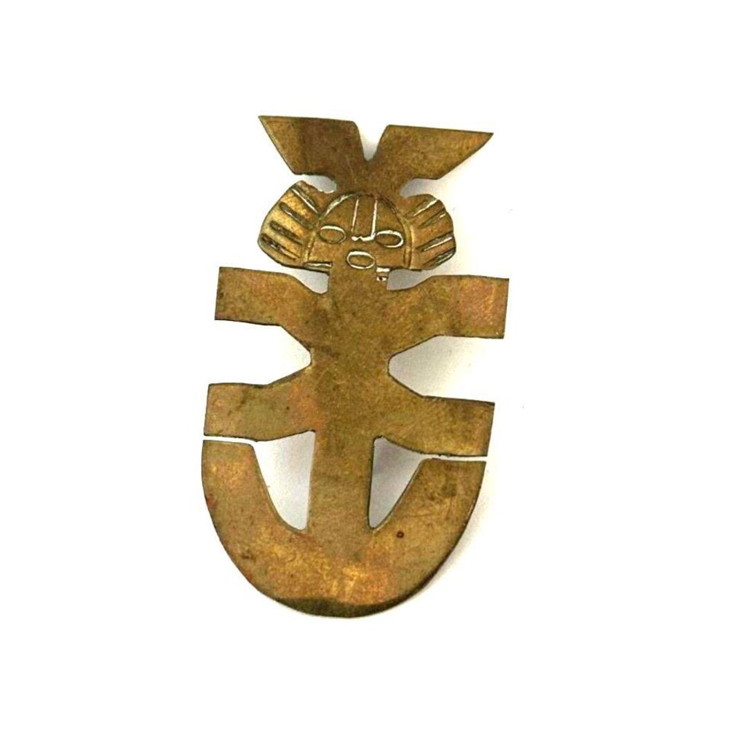 Vintage Brass Inca Totem Pin Brooch 2" Tribal Figure Design - Etsy
