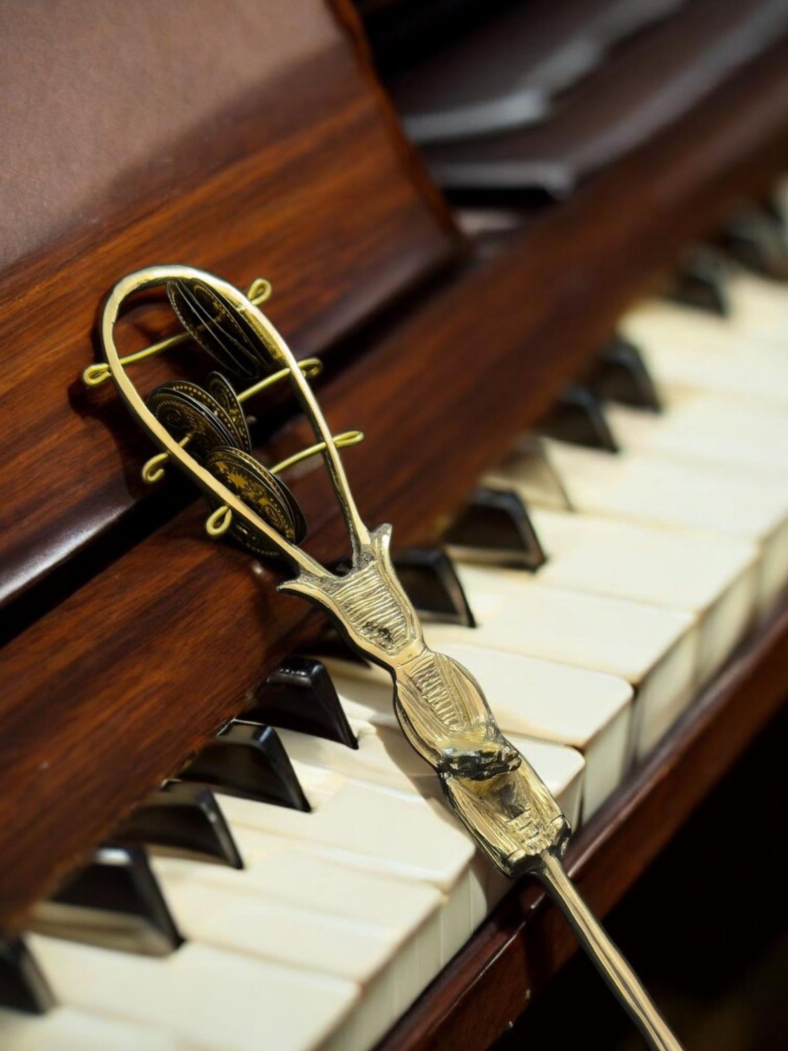 Anubis Sistrum Rattle: Handcrafted Egyptian Ritual Brass Instrument - Etsy