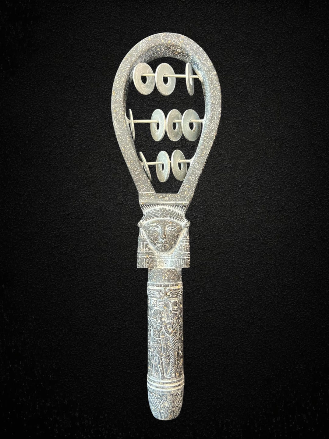 Silver Egyptian Hathor Sistrum: Handmade Temple Rattle Instrument - Etsy