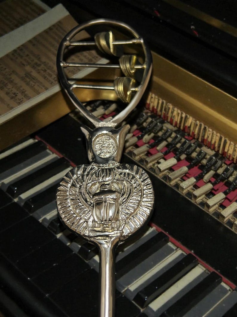 Golden Scarab Sistrum — Temple Harmony Instrument Made in Egypt - Etsy