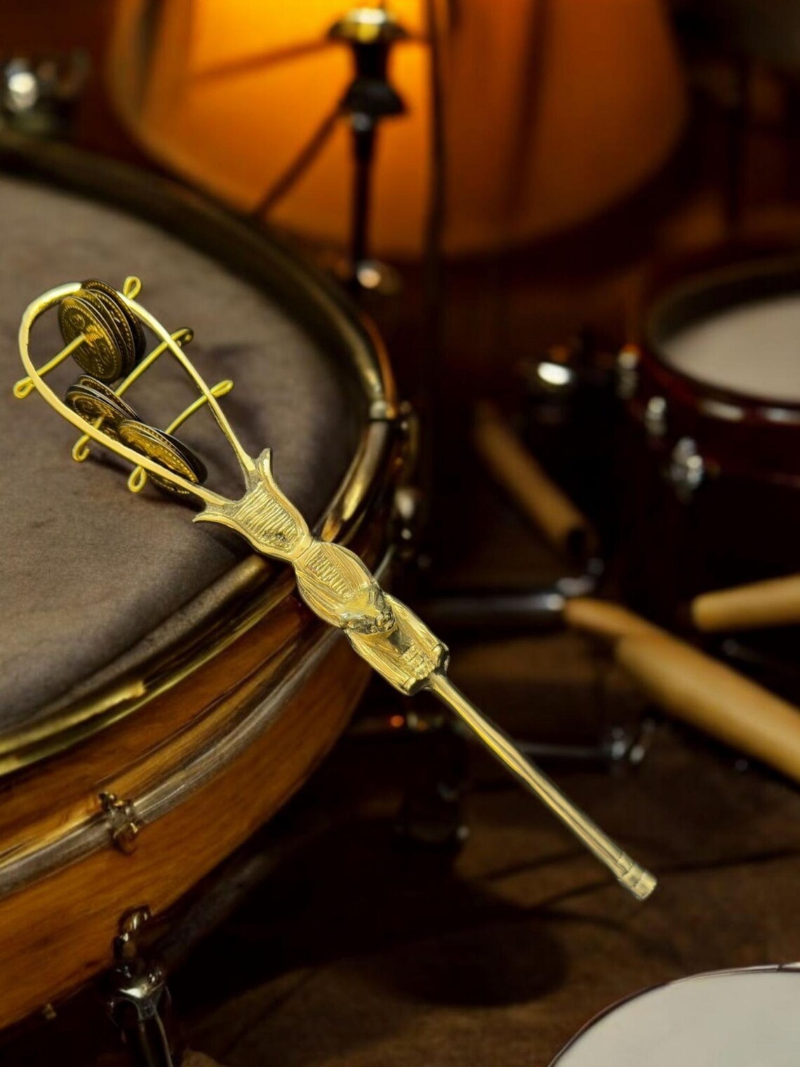 Anubis Sistrum Rattle: Handcrafted Egyptian Ritual Brass Instrument - Etsy