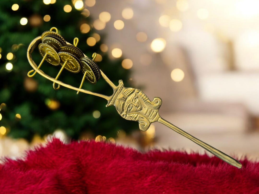 Brass Sistrum Ritual Instrument Egyptian Style Ceremonial Rattle With ...