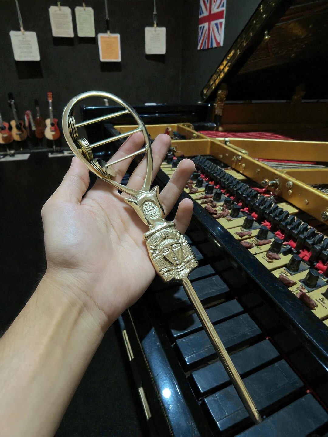 Hathor Temple Sistrum — Brass Ritual Instrument Made in Egypt - Etsy