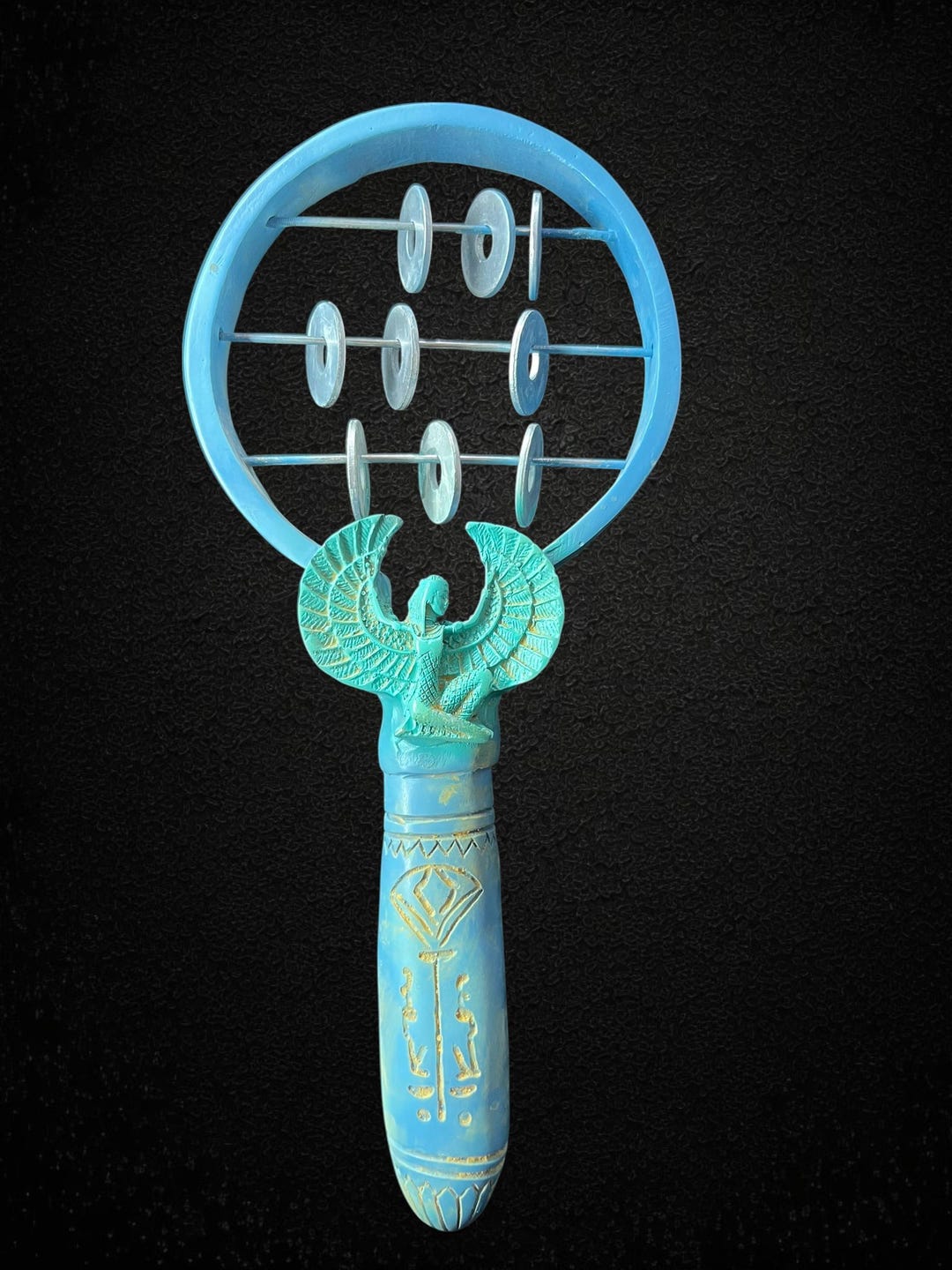 Handcrafted Isis Sistrum Replica – Egyptian Ritual Instrument ...