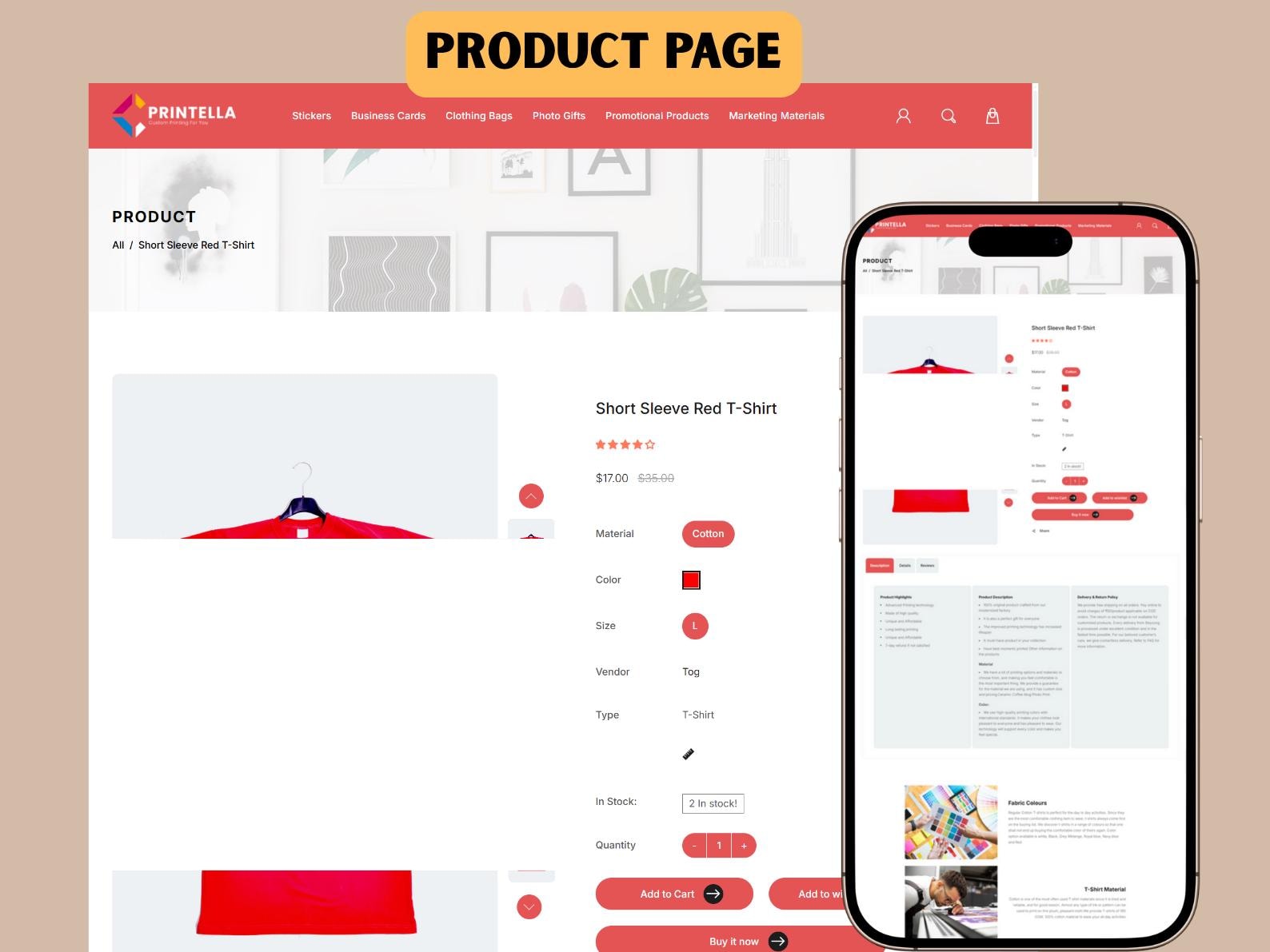 Print on Demand Shopify Theme 2.0 |mobile Responsive Print Shop Design ...