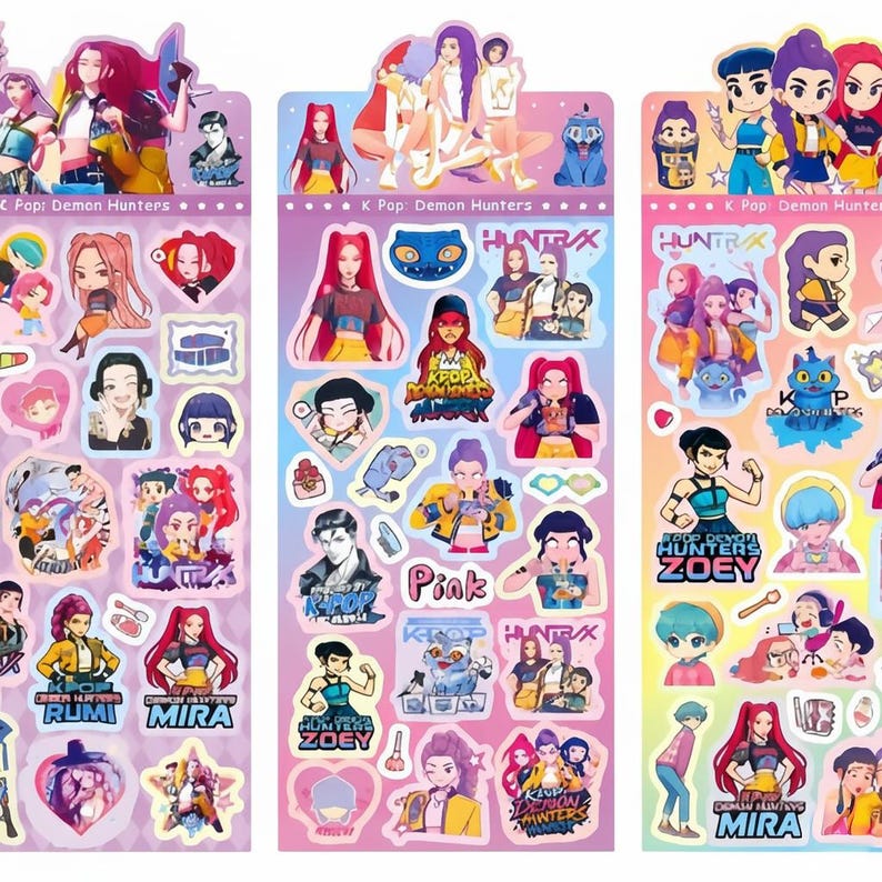 K-pop Demon Hunter Stickers Set – Idol /character Vinyl Decals, Laptop ...