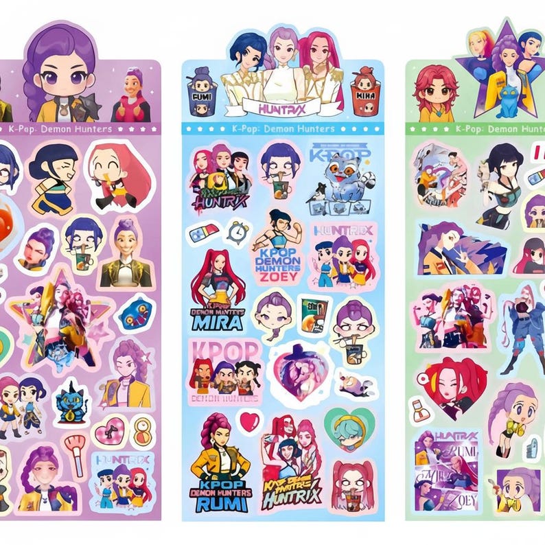 K-pop Demon Hunter Stickers Set – Cute Idol /character Vinyl Decals ...