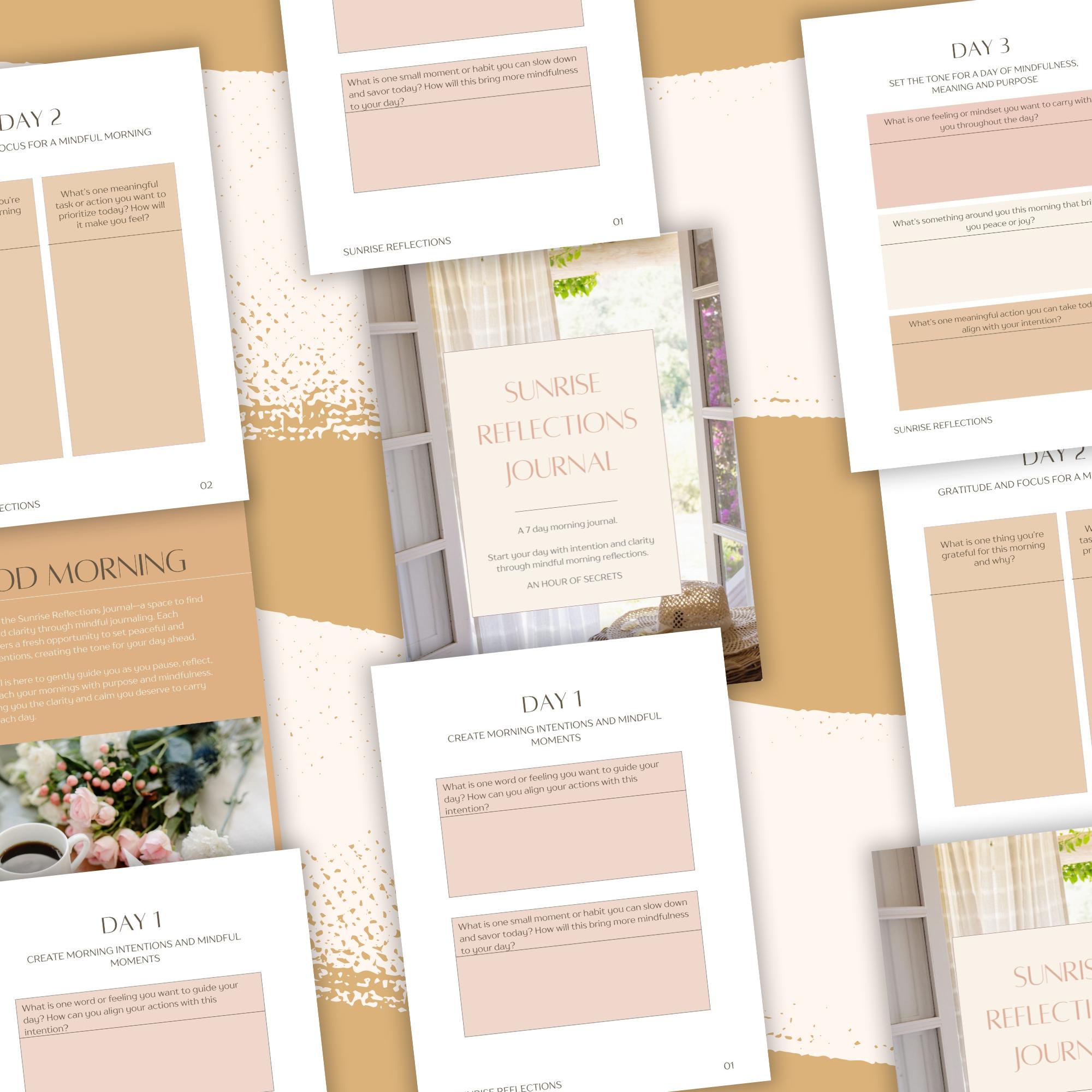 7 Day Morning Mindfulness Journal Printable – Printable Guided Prompts ...