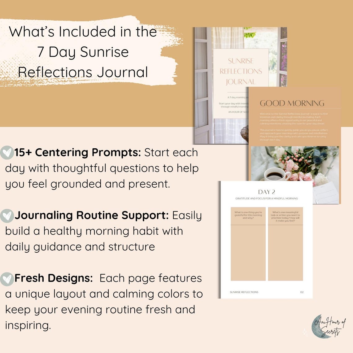 7 Day Morning Mindfulness Journal Printable – Printable Guided Prompts ...