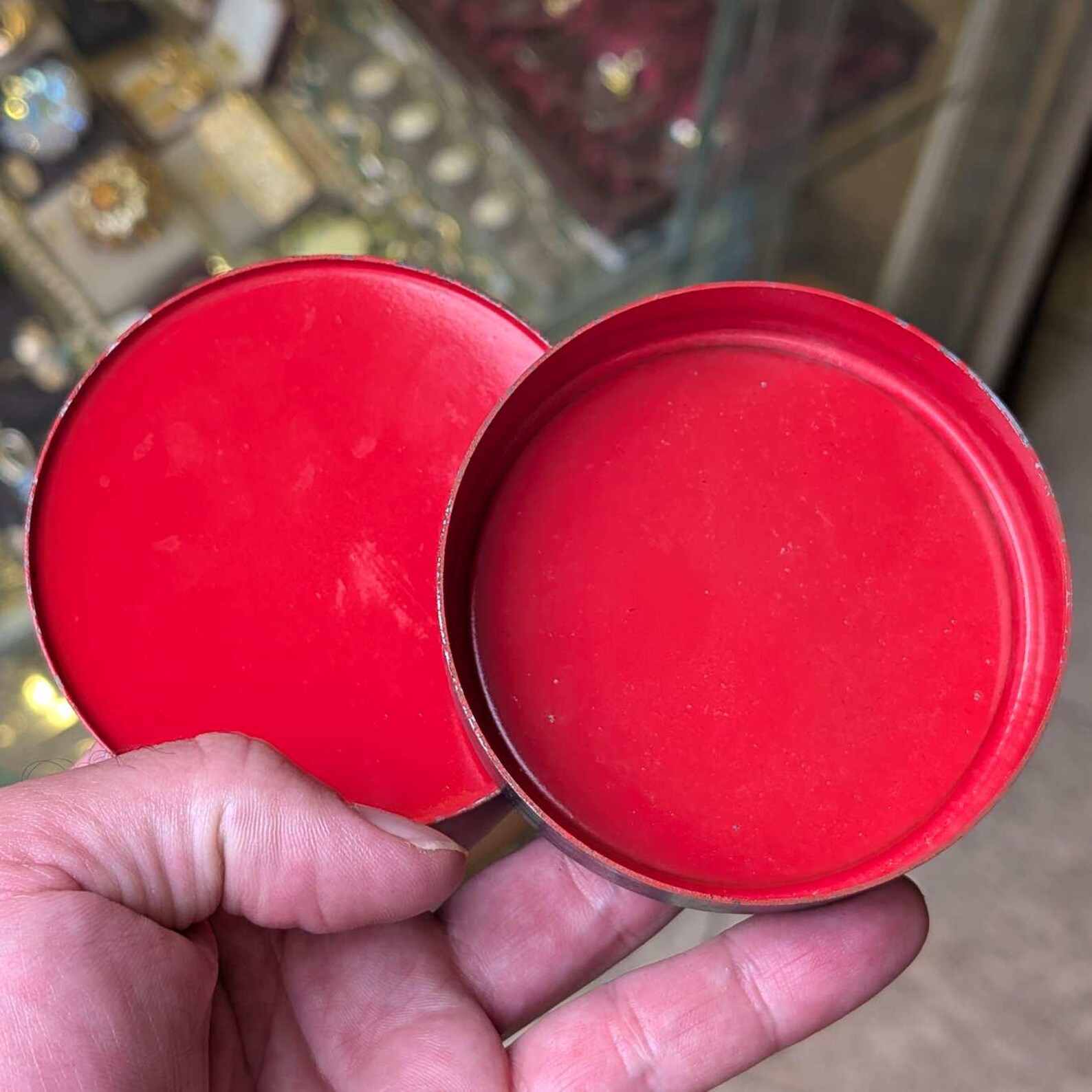 Antique Metal Lacquered Tin Box With a Hand-painted Floral Motif - Etsy