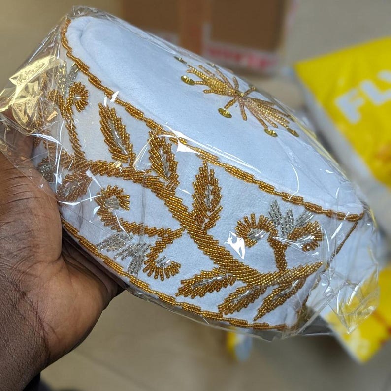 African Velvet Beaded Cap , African Hat,hausa Cap,kufi Hat,kufi Cap ...