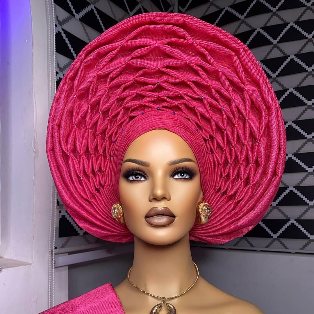 Autogele Asooke: Ready-to-wear African Head Tie - Nigerian Wedding - Etsy